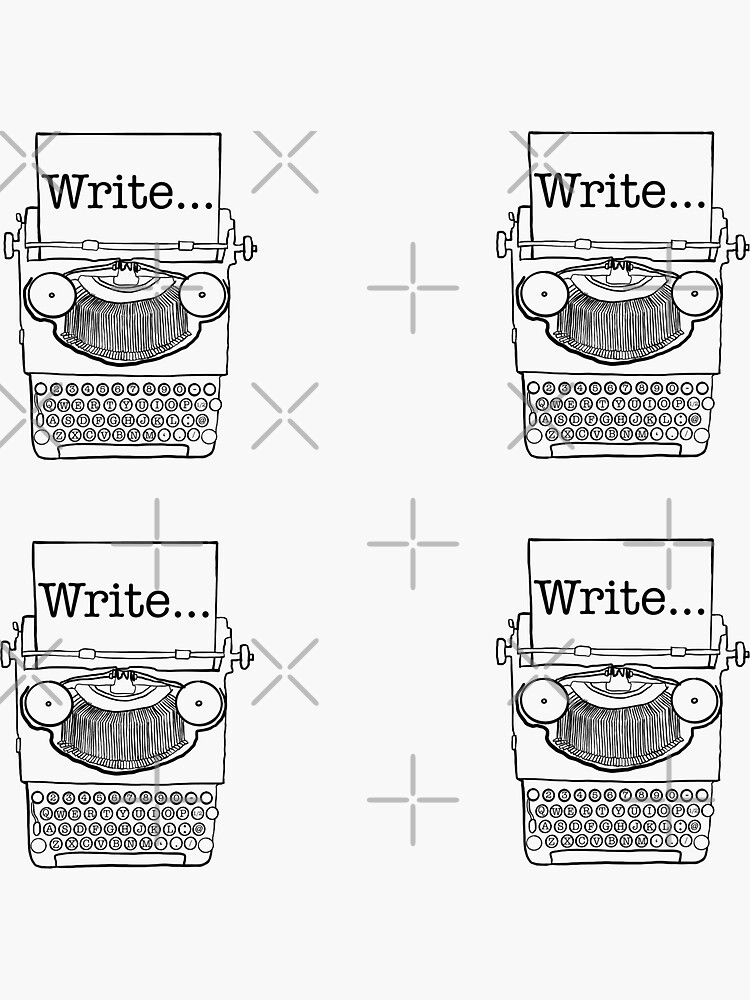 "Typewriter Sheet" Sticker for Sale by ArtsyRexy | Redbubble
