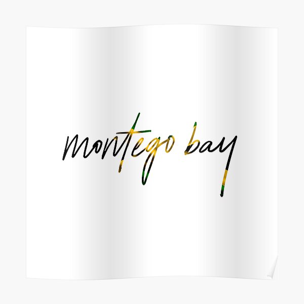 "Montego Bay Jamaica | Caribbean lettering, hand written calligraphy ...