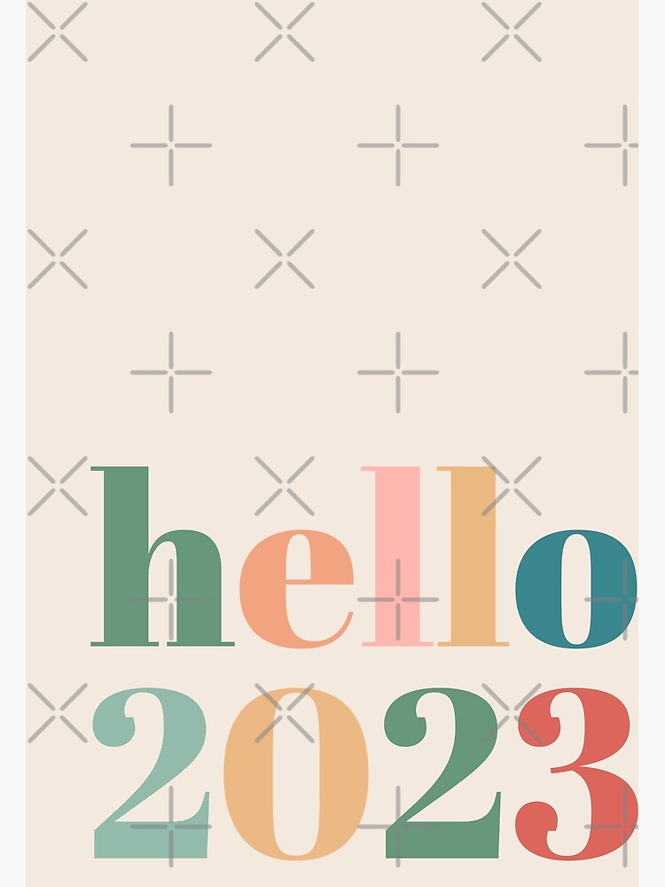 "Cute hello 2023 pastel colors" Poster for Sale by AnnaEleCreate ...