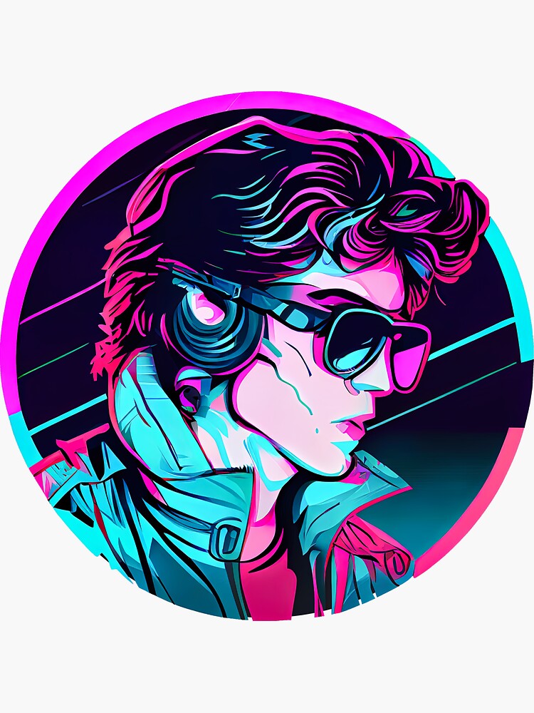 "Retrowave Synthwave 80s Character Design For The Eighties Music Lovers ...