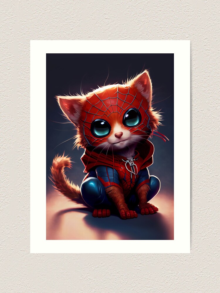 "Spider man - Cat" Art Print for Sale by Sureshmoksh | Redbubble