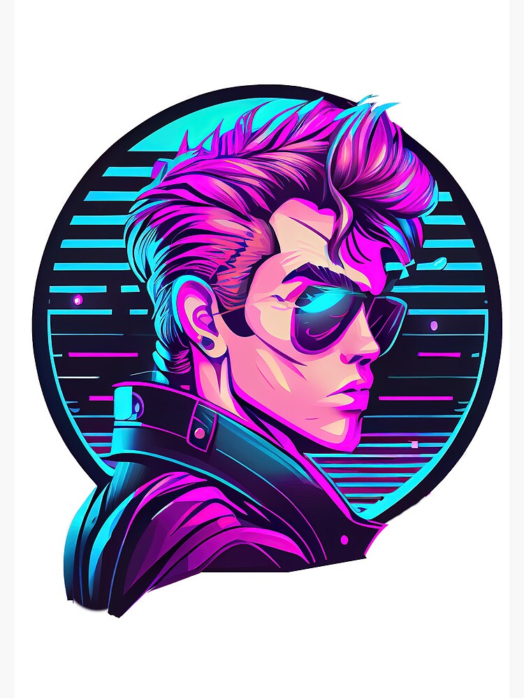 "Retrowave Synthwave 80s Character Design For The Eighties Music Lovers ...