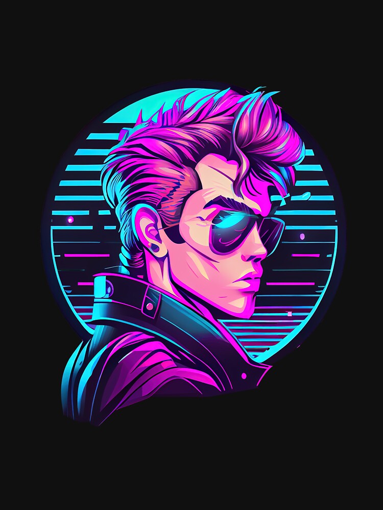 "Retrowave Synthwave 80s Character Design For The Eighties Music Lovers ...
