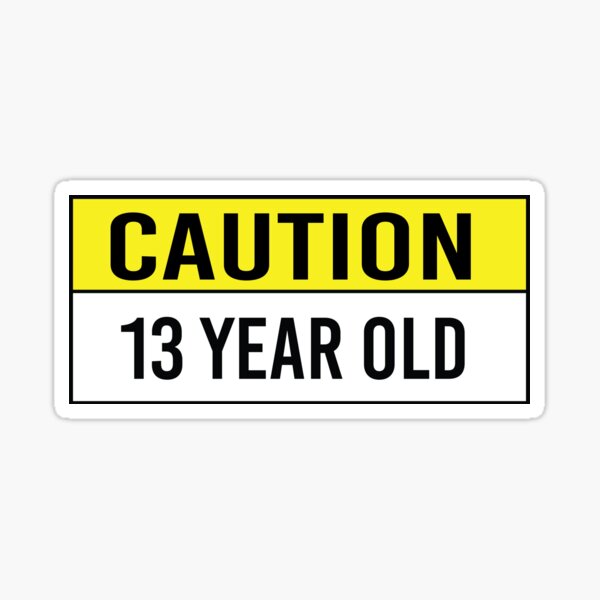 " funny teenager birthday cool birthday warning sign" Sticker for Sale ...