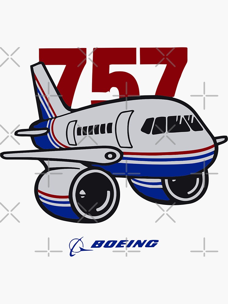"BOEING757 AIRCRAFT" Sticker for Sale by AfrajurSiam | Redbubble