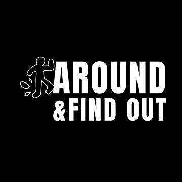 "F Around and Find Out Sarcastic Funny Meme" Sticker for Sale by ...