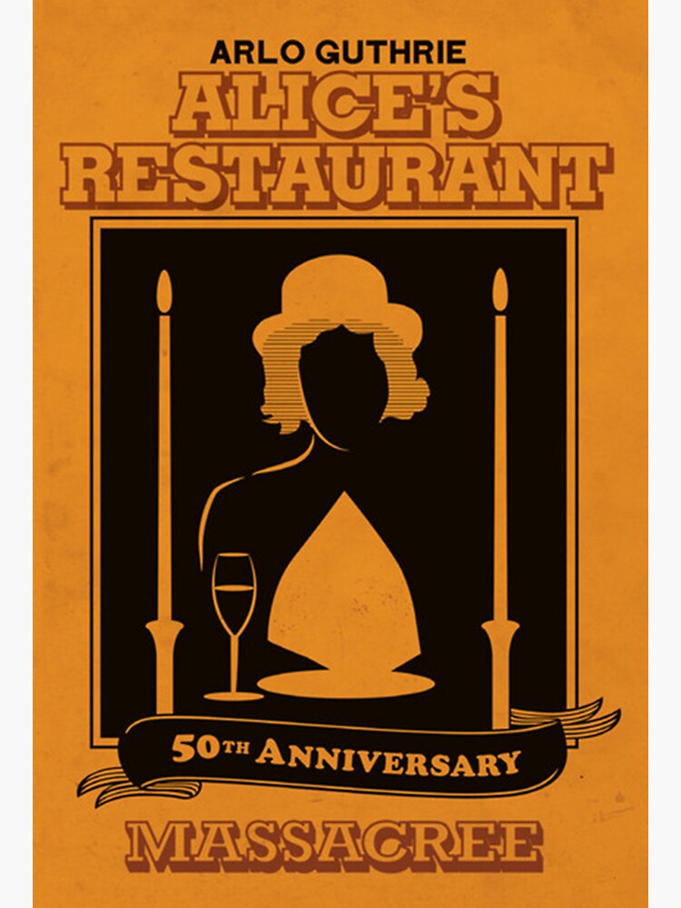 "Alices Restaurant Arlo Guthrie" Sticker for Sale by Akppa | Redbubble