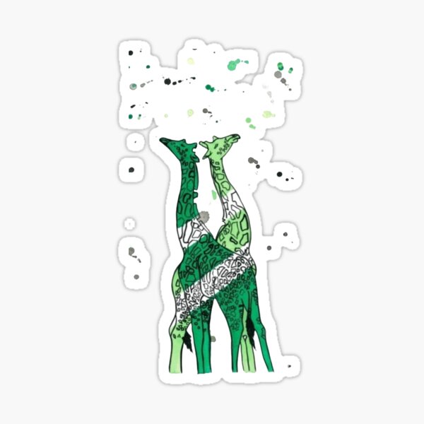 "Giraffe acrylic painting " Sticker for Sale by Quirkypieces | Redbubble