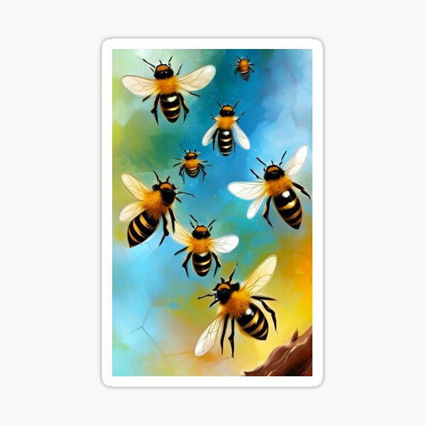 "Honey bees" Sticker for Sale by gavila | Redbubble