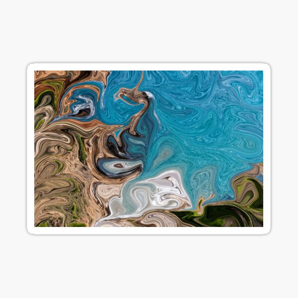 "Ocean Blue Theme Abstract" Sticker for Sale by procreativefox | Redbubble
