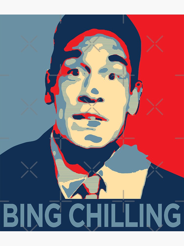 "bing chilling" Sticker for Sale by memesupreme95 | Redbubble