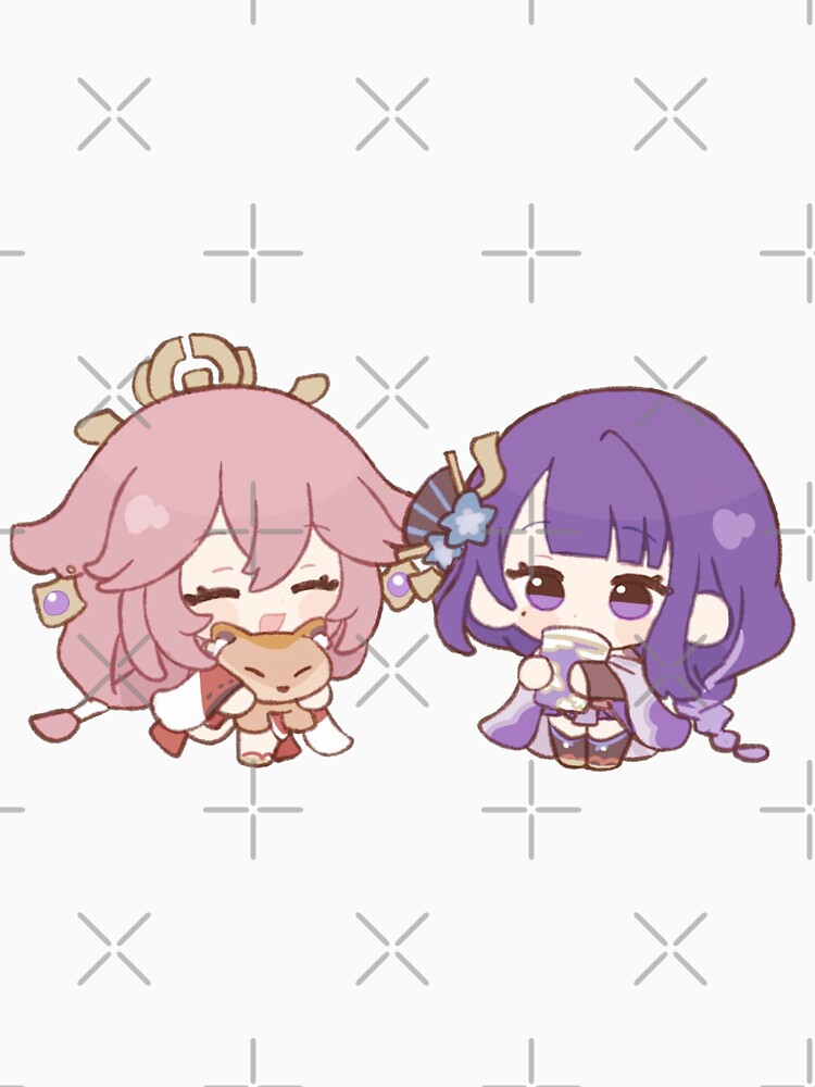 "Raiden Yae Miko Chibi Kawaii Genshin Impact" T-shirt for Sale by Sara2806 | Redbubble | yaemiko ...