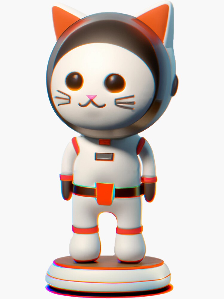 "Astronaut Cat - Professor Paws" Sticker for Sale by potatodealer007 ...