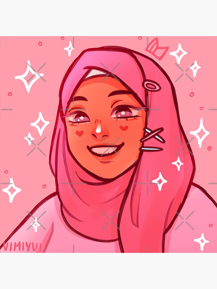 "Pink Hijabi" Sticker for Sale by vimiyui | Redbubble