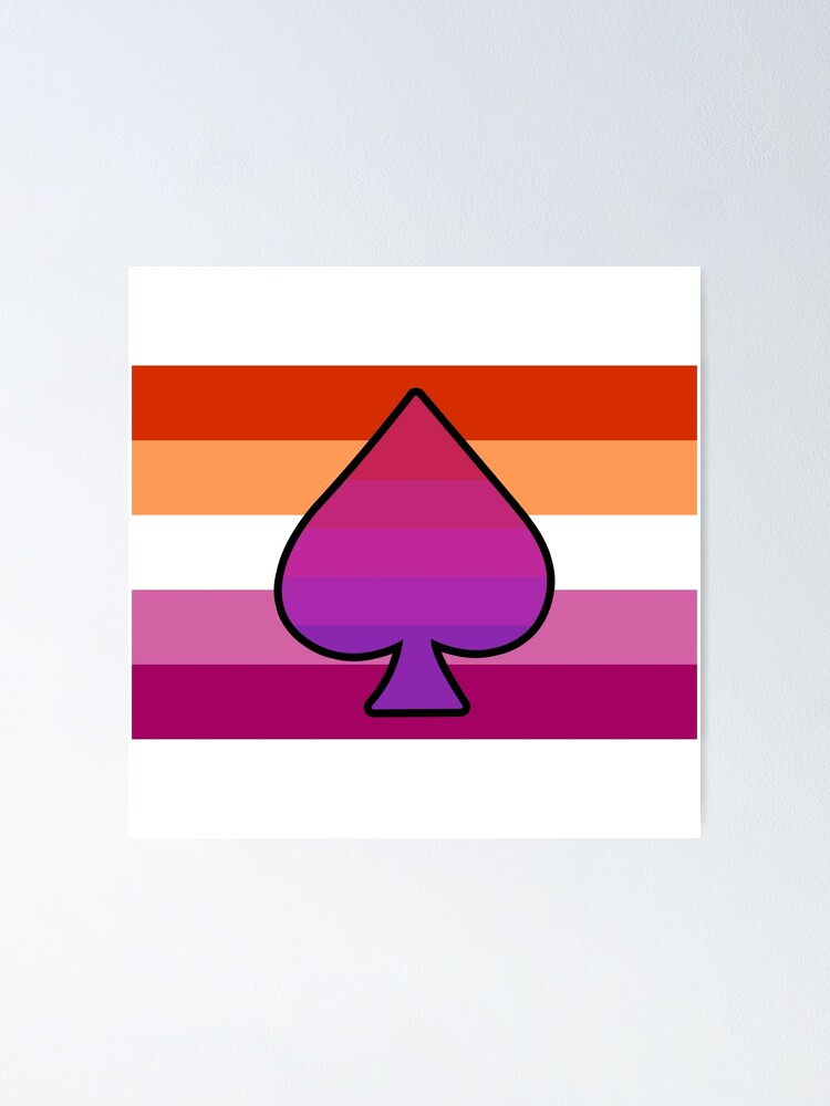 "Aceflux and lesbian pride flag with ace of spades" Poster for Sale by ...