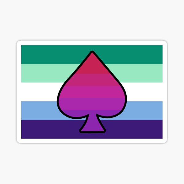 "Aceflux and mlm pride flag with ace of spades" Sticker for Sale by ...