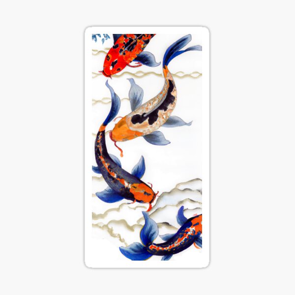 "Koi Fish Japanese Style" Sticker for Sale by TsunamiBlue | Redbubble