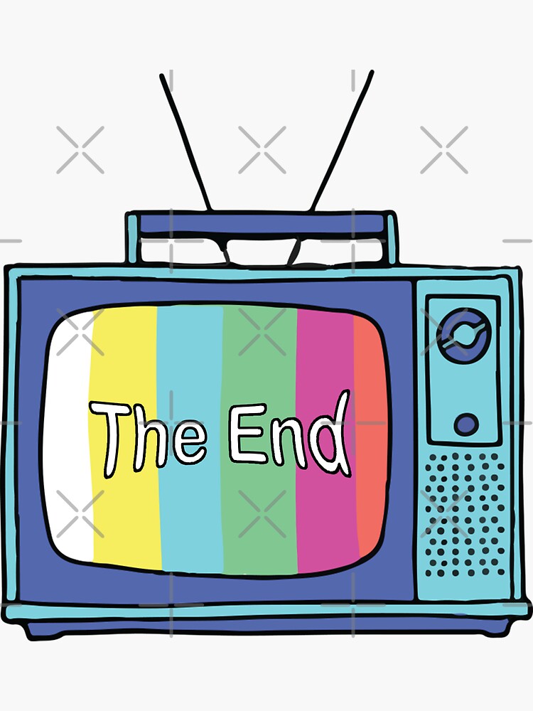 "TV - The End cartoon" Sticker for Sale by Rz-Fz | Redbubble