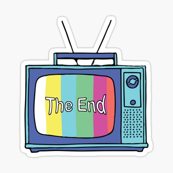 "TV - The End cartoon" Sticker for Sale by Rz-Fz | Redbubble
