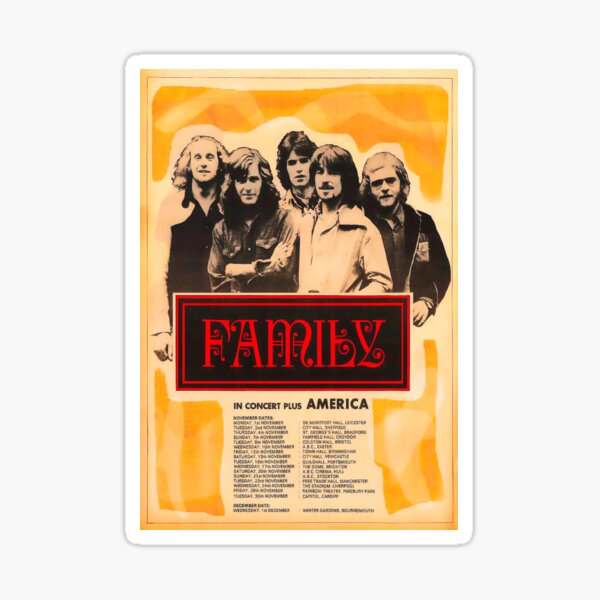 "Family Progressive Rock Band" Sticker for Sale by NinaJG007 | Redbubble