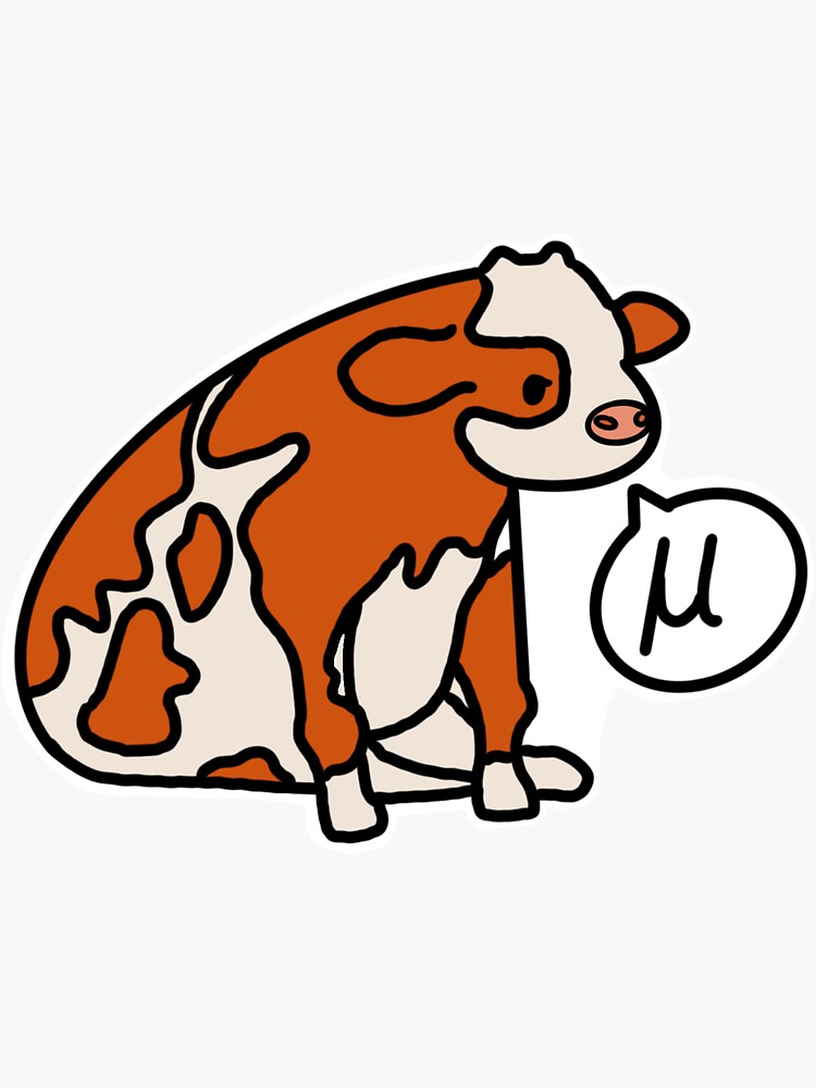 "Mu Cow " Sticker for Sale by WildeStudio | Redbubble