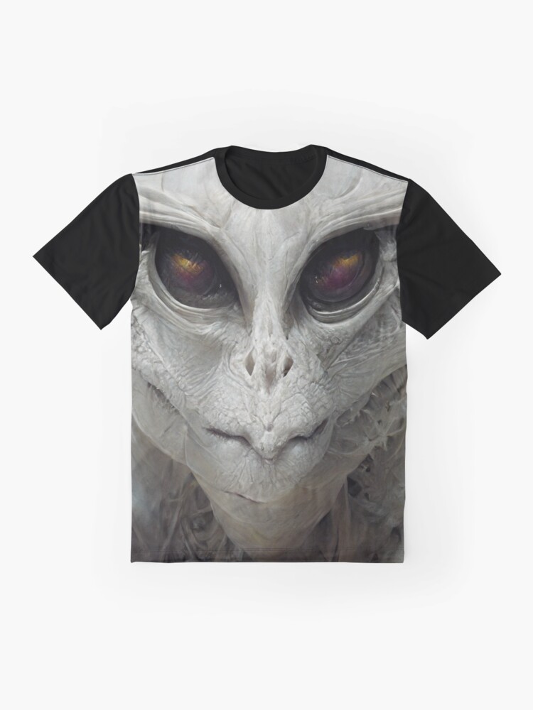 "White Reptilian Alien Portrait - Sci-FI AI Art - Alien Face Design" T ...