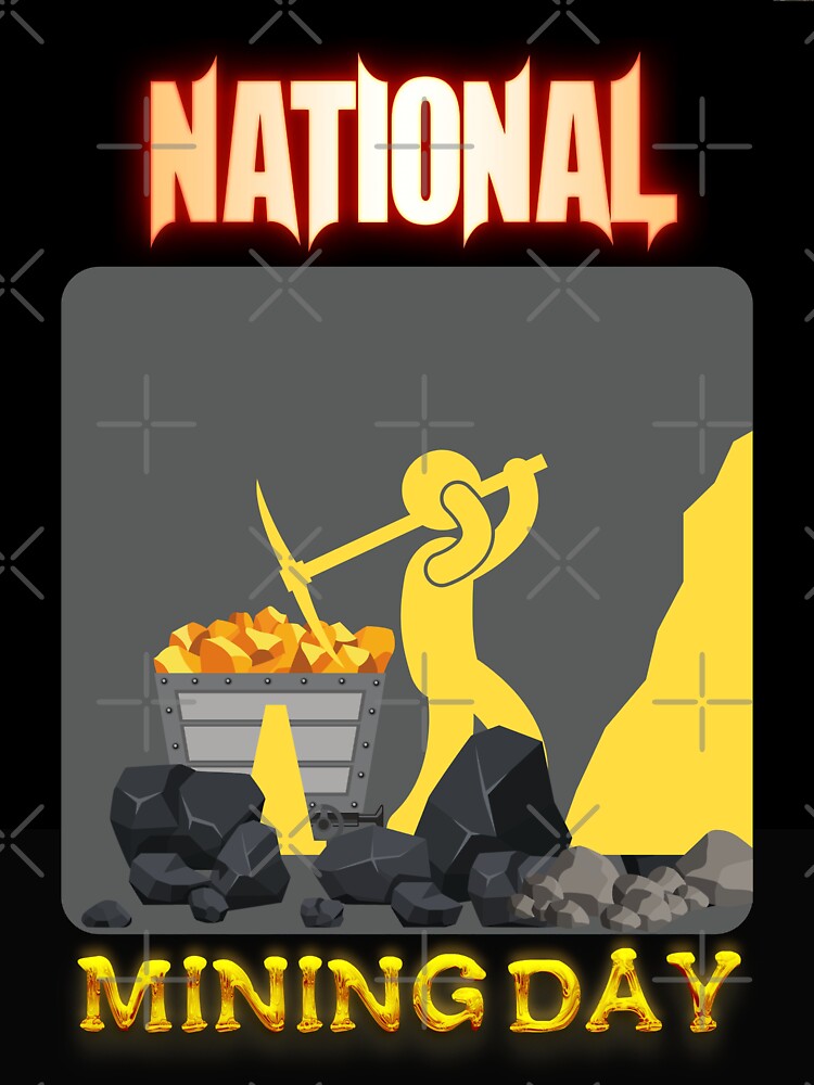 "National Mining Day Gold Miners" Sticker for Sale by ZiAttaArt | Redbubble