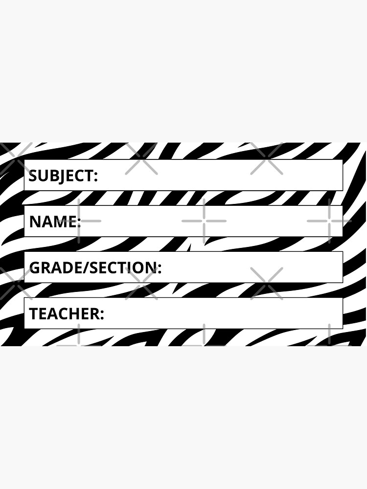 "Blank Name Tag Subject Teacher Animal Print #01" Sticker for Sale by ...