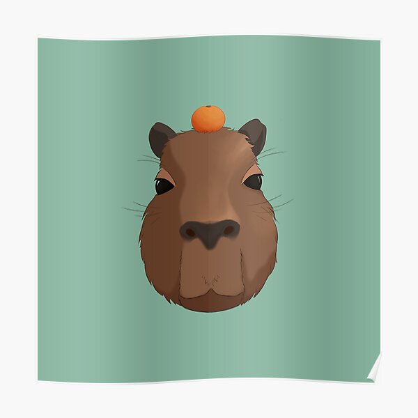 "Cute Capybara" Poster for Sale by Charloote | Redbubble