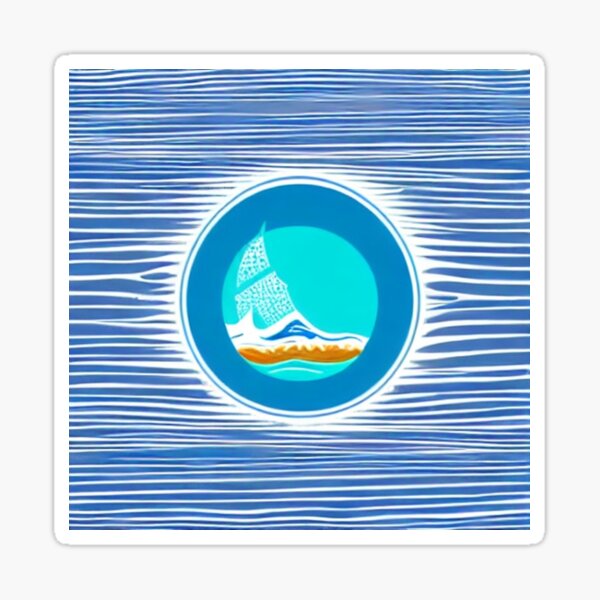 "Blue Ocean with boat sailing" Sticker for Sale by SalSunny | Redbubble