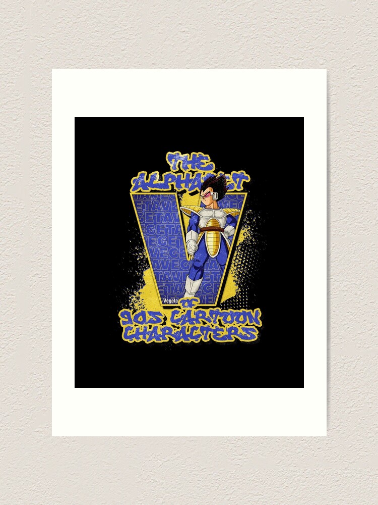 "The Alphabet of 90s Cartoon Characters Letter V is for Vegeta" Art ...