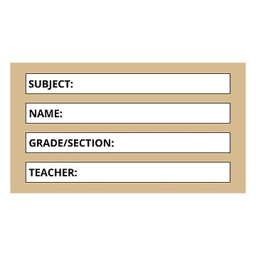 "Blank Name Tag Subject Teacher #02" Sticker for Sale by puffinka ...