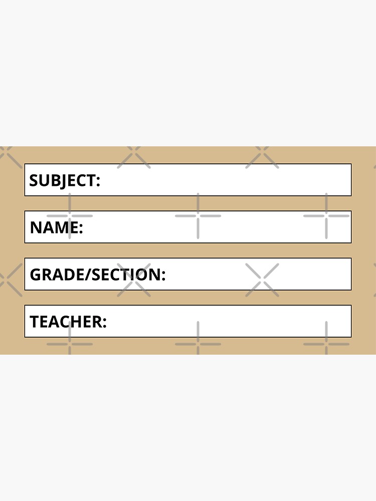 "Blank Name Tag Subject Teacher #02" Sticker for Sale by puffinka ...
