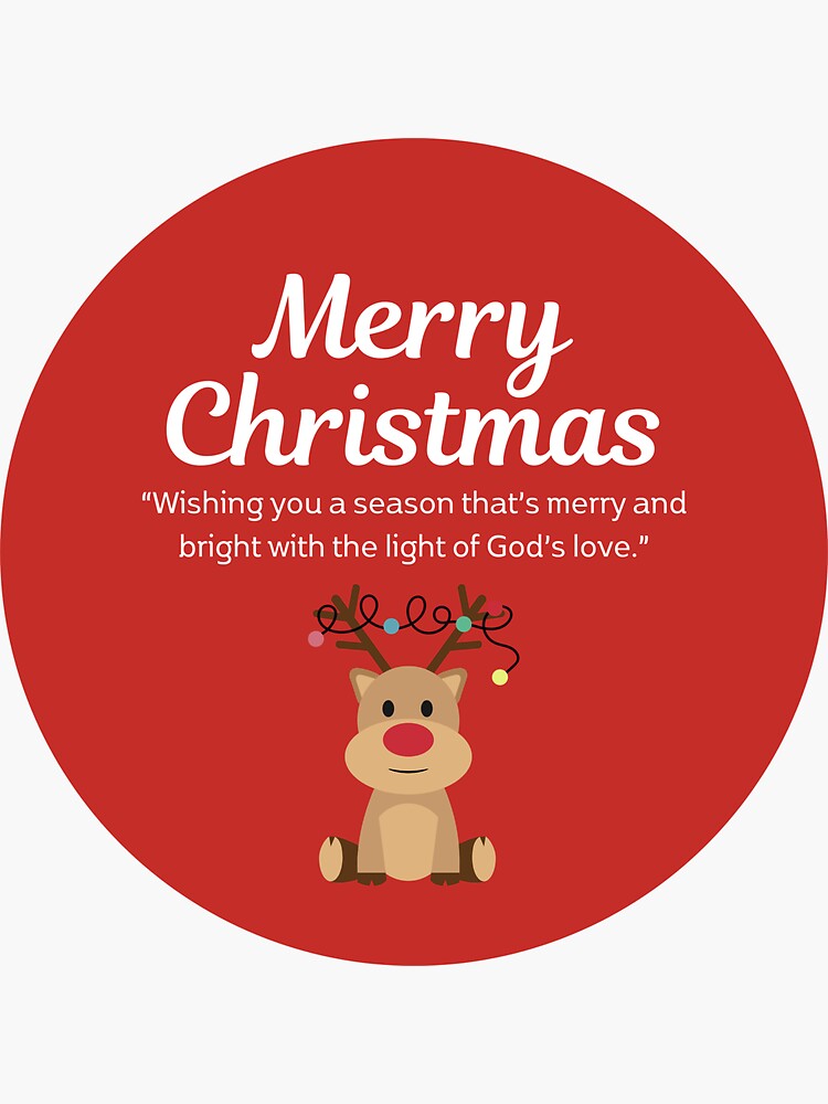 "Merry Christmas Round Sticker 44" Sticker for Sale by LD-LailaDesign ...