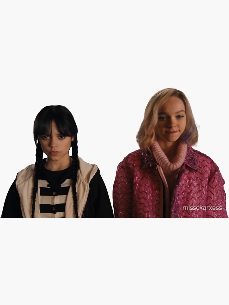 "Enid and Wednesday on a Festival" Sticker for Sale by misscxarxess ...