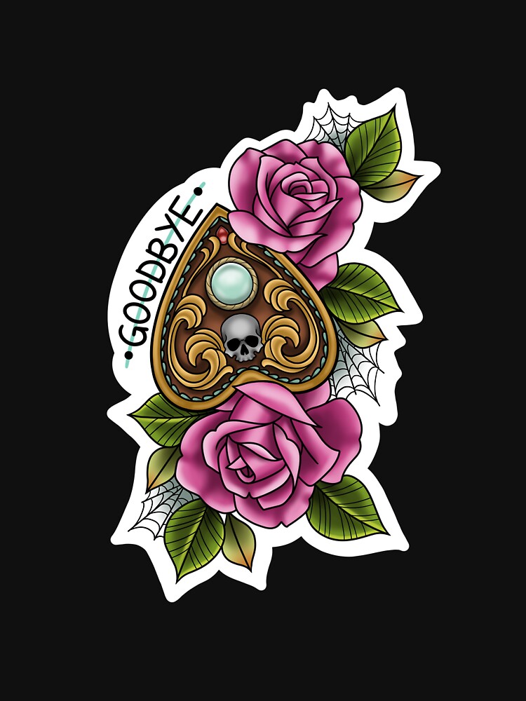 "Planchette Goodbye traditional tattoo design" T-shirt for Sale by ...