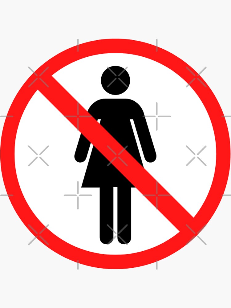 "no girl alowed stop sign " Sticker for Sale by nikolaiart | Redbubble