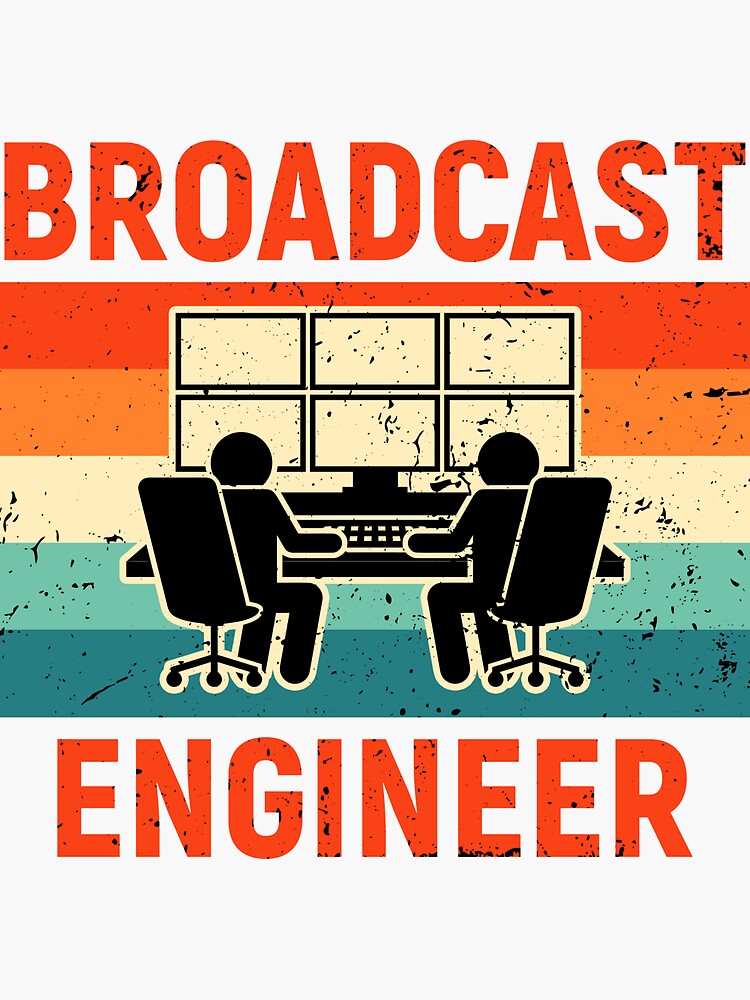 "Broadcast Engineer Retro Vintage" Sticker for Sale by NestaReign ...
