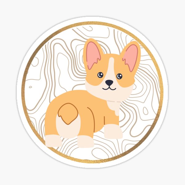 "Corgi Puppy, Cute Looking puppy, pup Showing His Butt" Sticker for ...