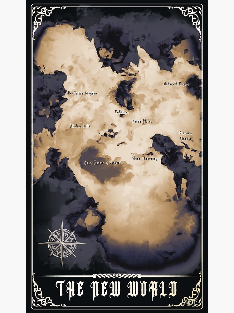 "Tarot Card - The New World Map - Overlord" Art Print for Sale by AOE ...