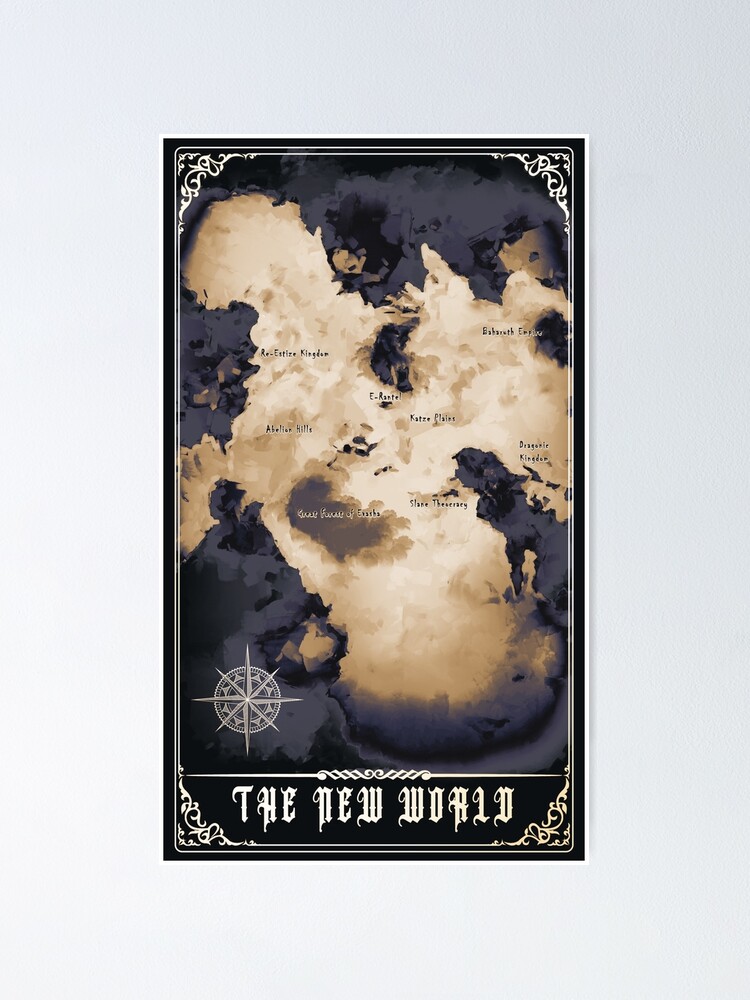 "Tarot Card - The New World Map - Overlord" Poster for Sale by AOE ...