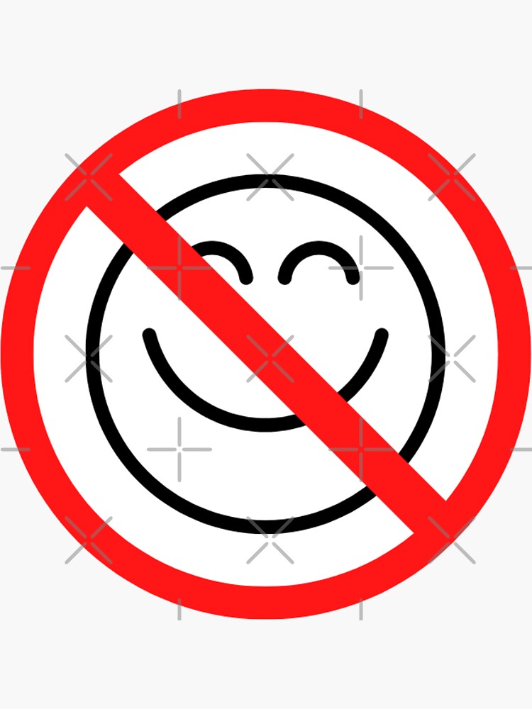 "No smiling stop sign " Sticker for Sale by nikolaiart | Redbubble