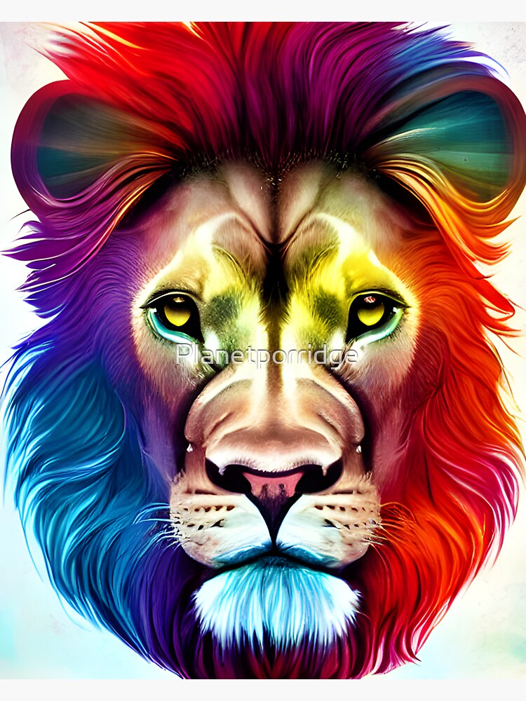 "Alpha Lion" Sticker for Sale by Planetporridge | Redbubble