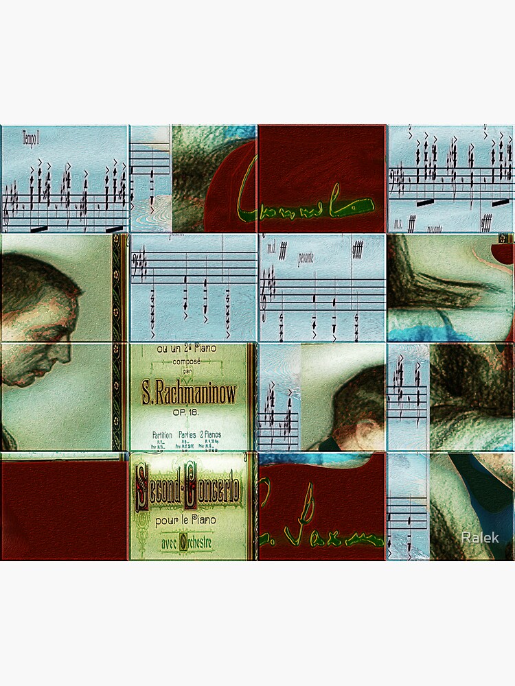 "AMAZING PAINTING ABSTRACT PORTRAIT OF SERGEI RACHMANINOFF PIANIST ...