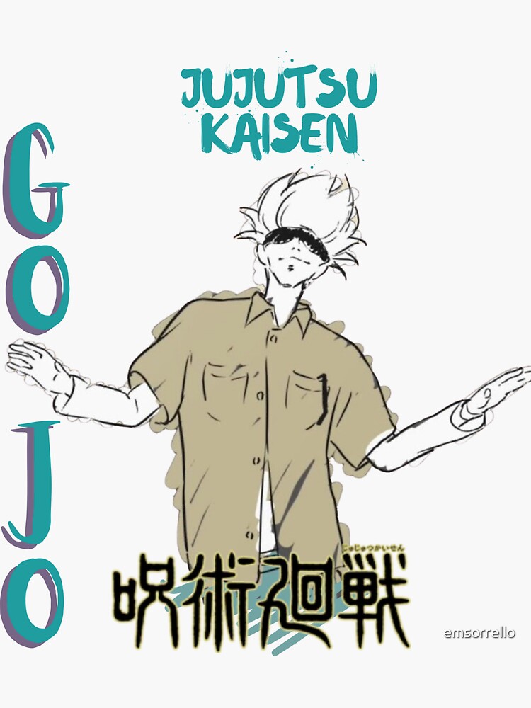 "Gojo Dancing" Sticker for Sale by emsorrello | Redbubble