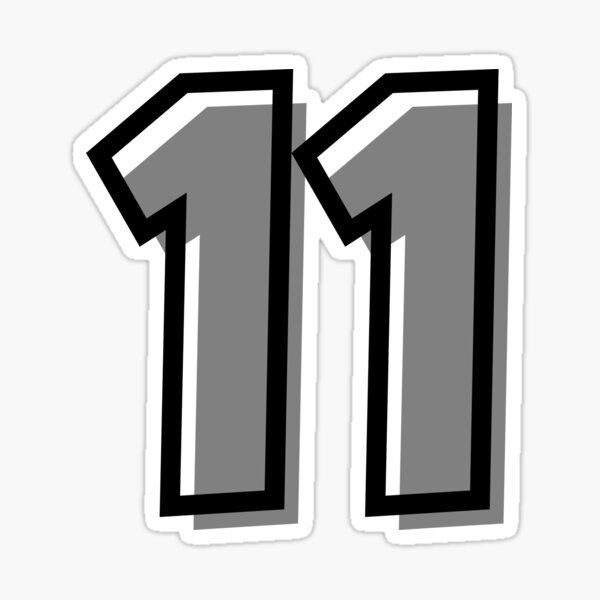 "Number 11" Sticker for Sale by mankindvm | Redbubble