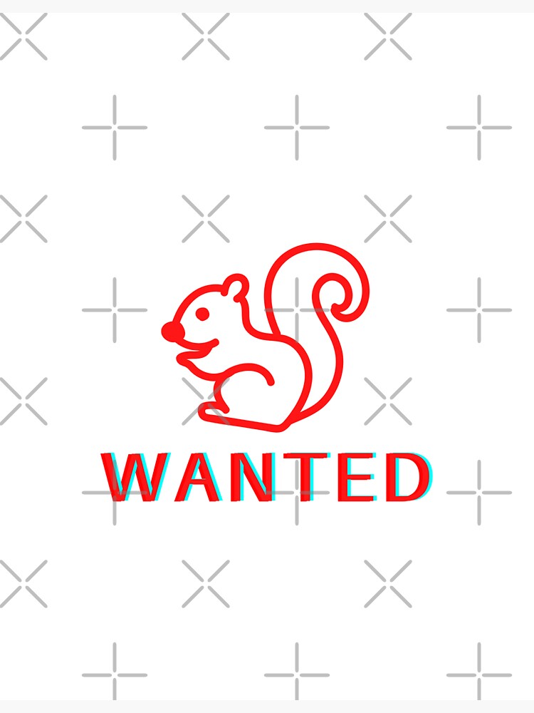 "Wanted Squirrel" Sticker for Sale by boomantique | Redbubble