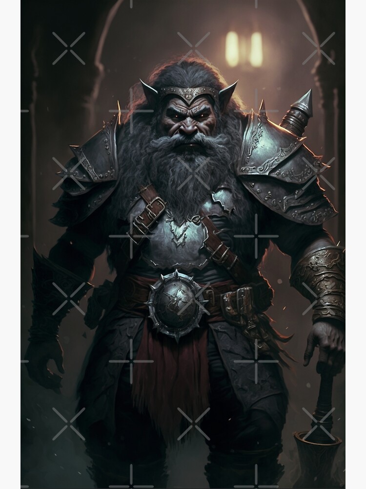 "Forgotten Realms Inspired Dwarf Warrior" Poster for Sale by ...