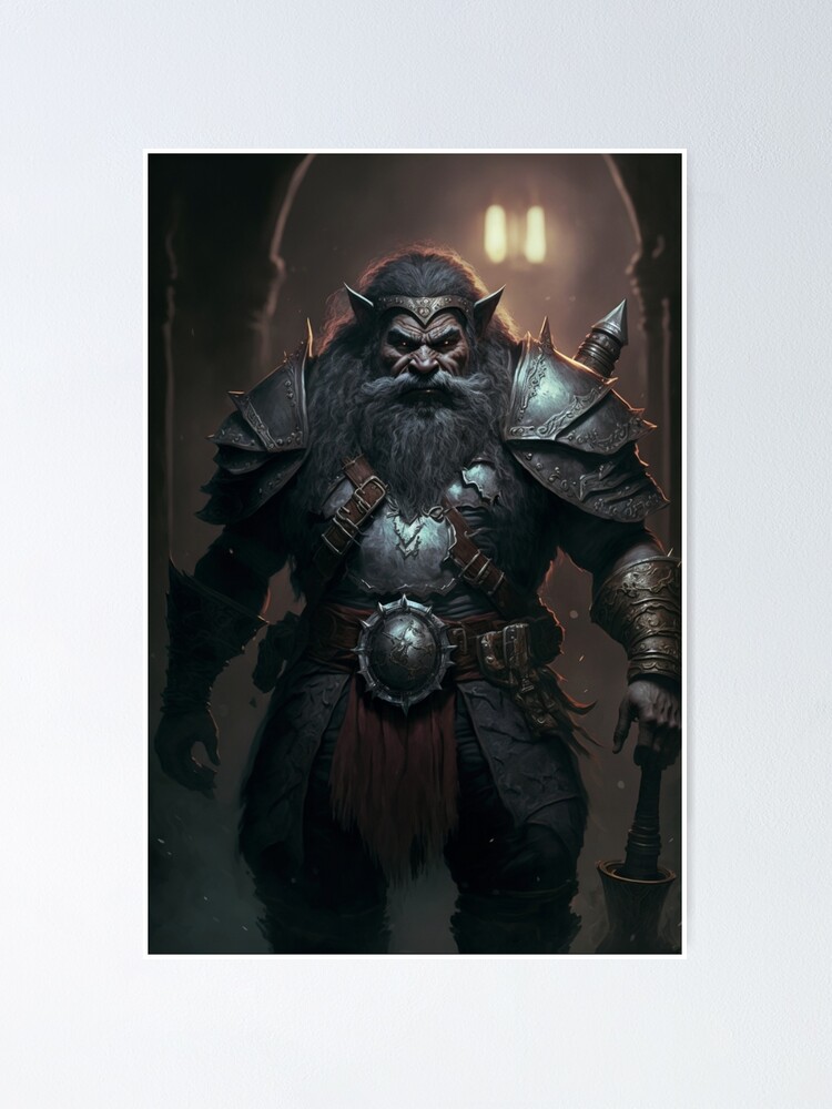 "Forgotten Realms Inspired Dwarf Warrior" Poster for Sale by ...