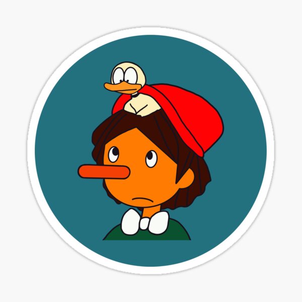 "Pinocchio 70s" Sticker for Sale by Diebuchmoewe | Redbubble